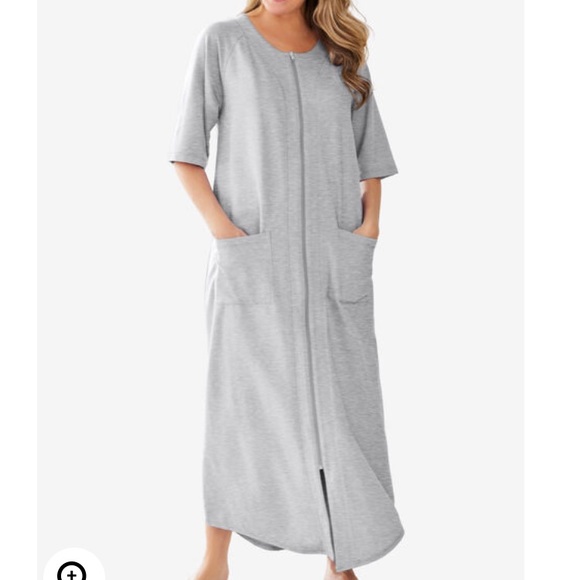 Woman Within | Intimates & Sleepwear | New Zip Front Long French Terry ...